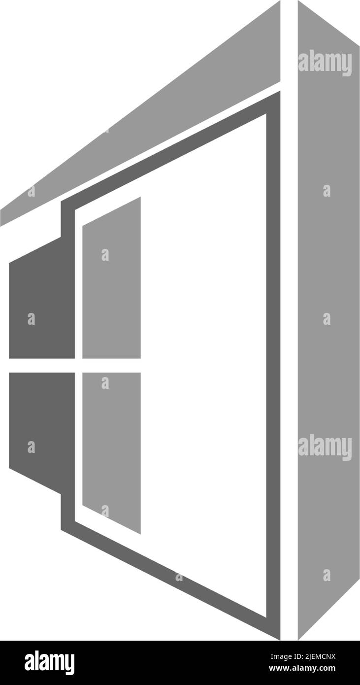 House windows logo icon design illustration template vector Stock ...