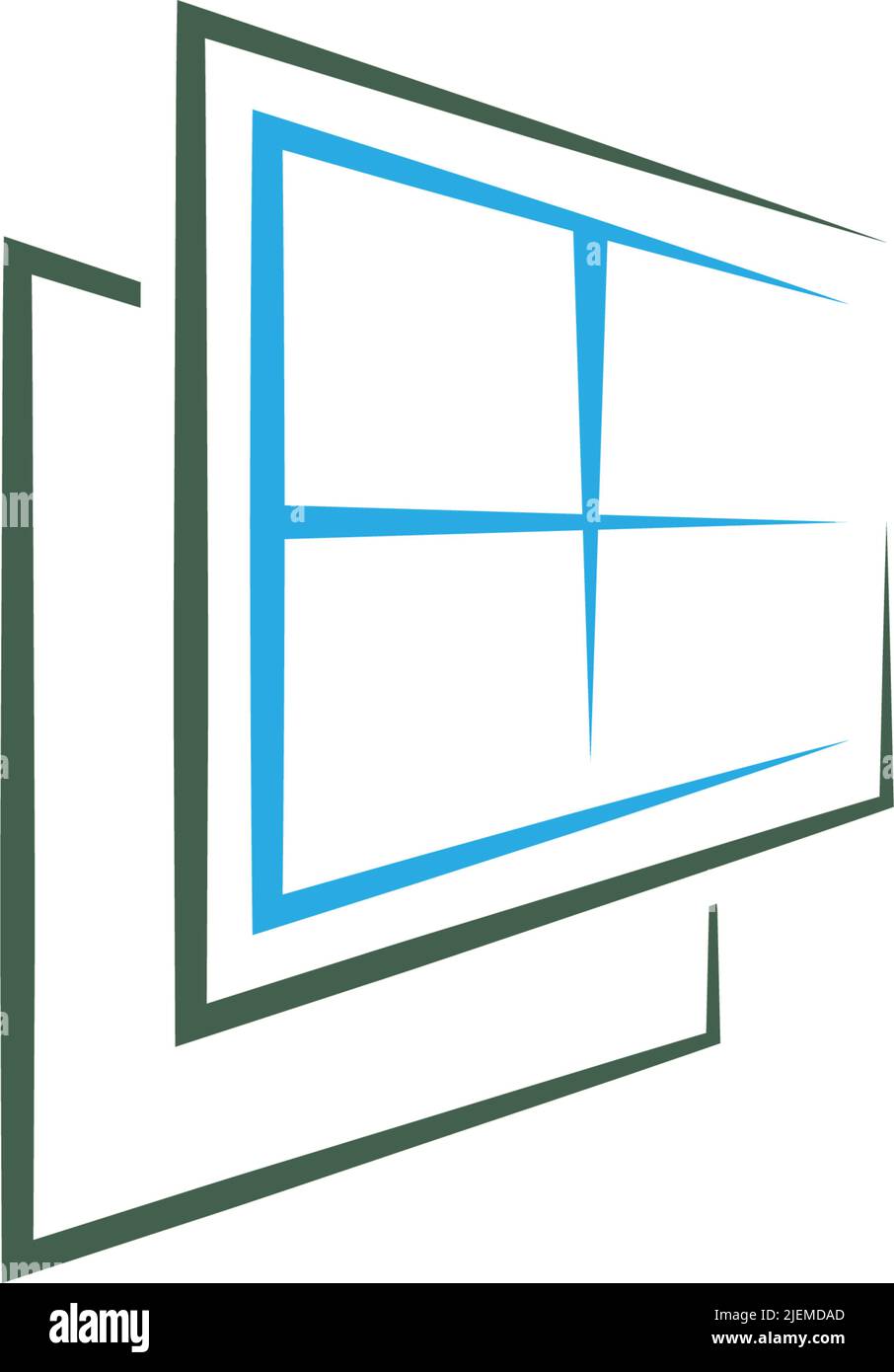 House windows logo icon design illustration template vector Stock ...