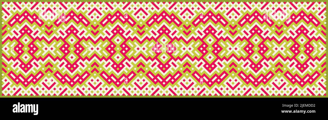 Random Color Rounded Truchet Tiling Illustration Stock Vector Image