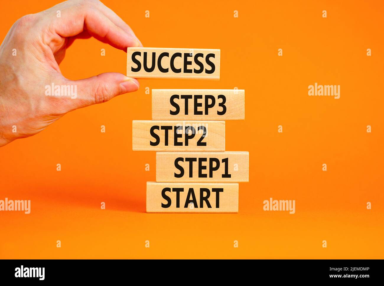 Strat, step and success symbol. Concept words Start step 1 2 3 success ...