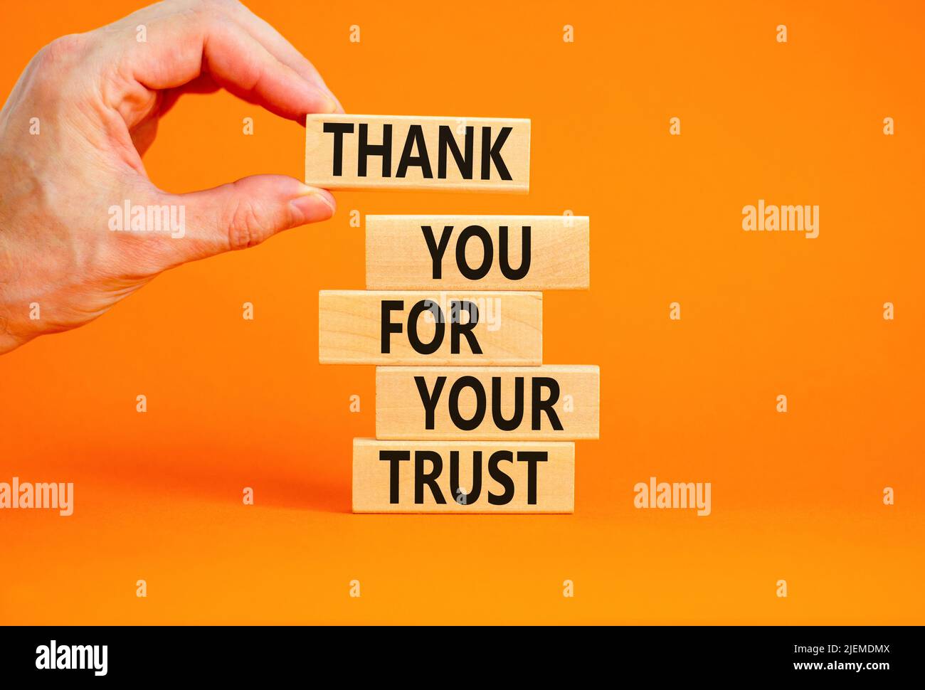 Thank you for trust symbol. Concept words Thank you for your trust on ...