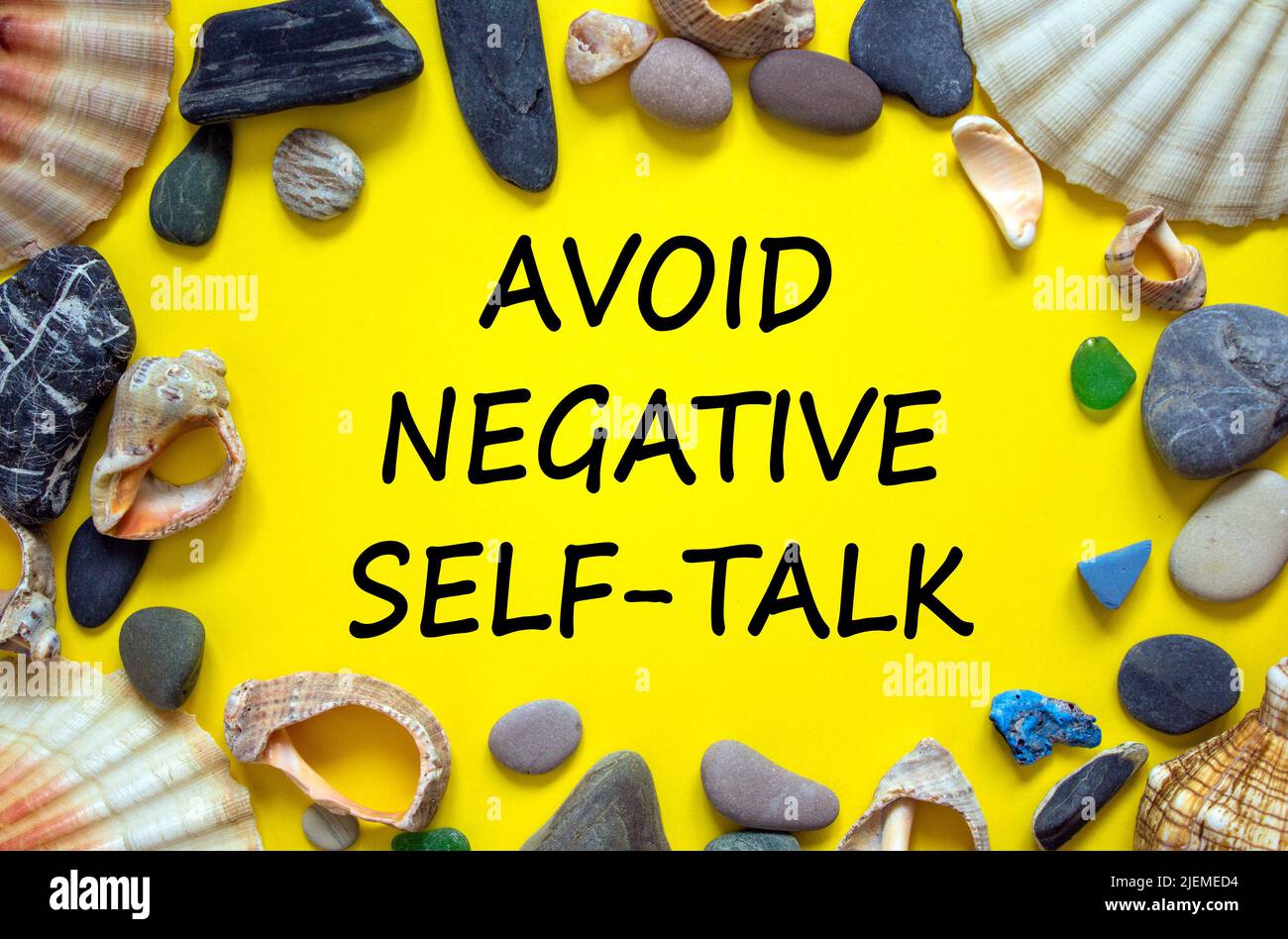 Avoid negative self-talk symbol. Concept words Avoid negative self-talk ...