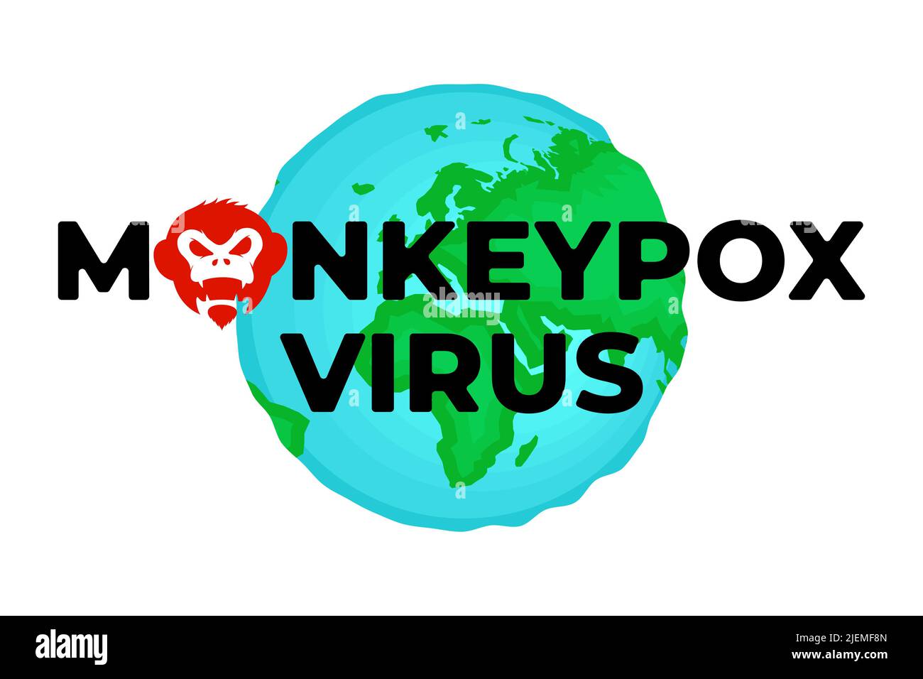 Monkeypox virus world alert attack concept. Monkey pox infection ...