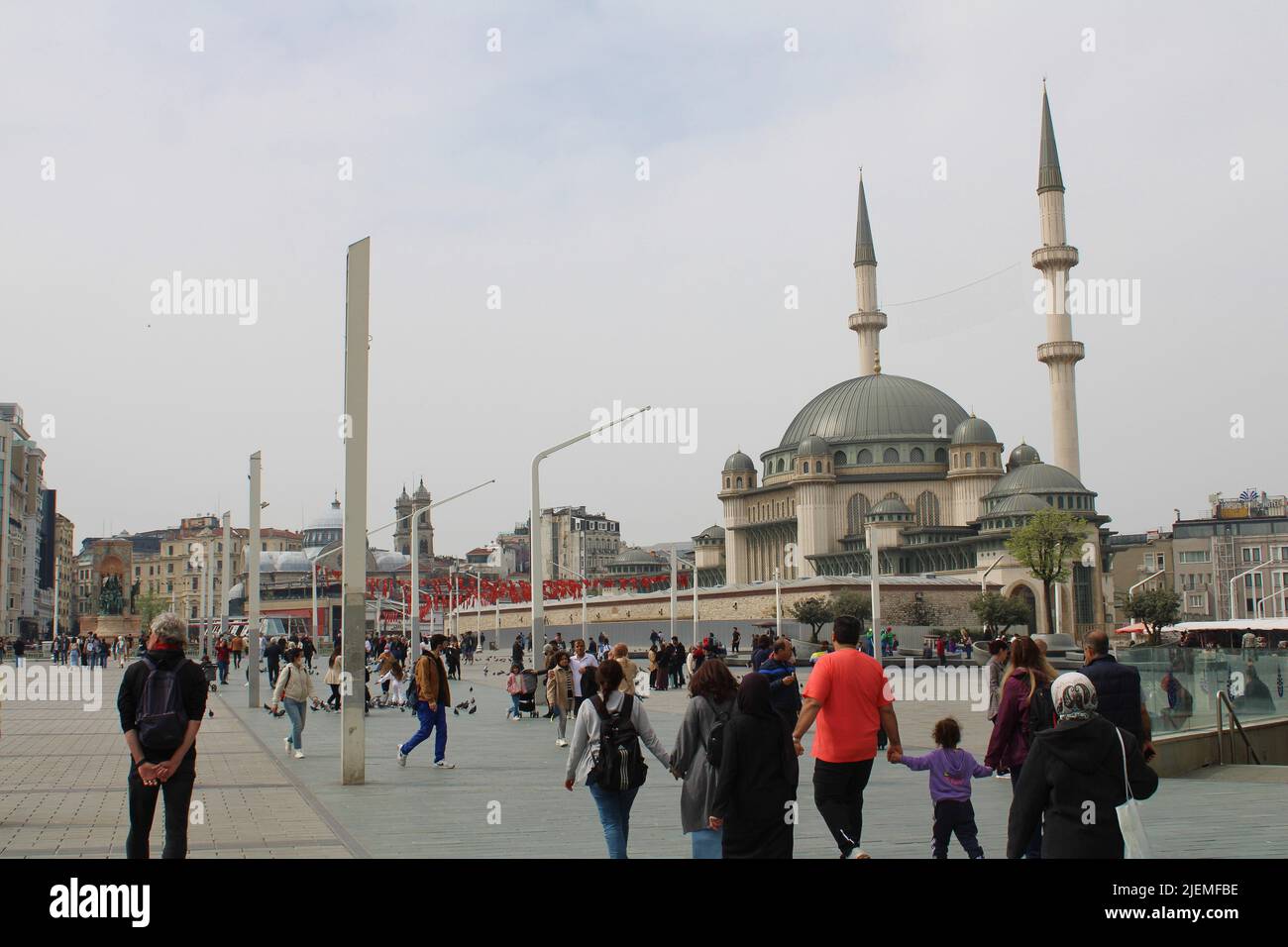 The Taksim Mosque on Taksim Square, Istanbul, district Beyoglu Stock ...
