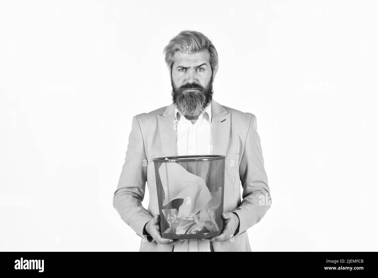 Man digging in garbage can Black and White Stock Photos & Images - Alamy