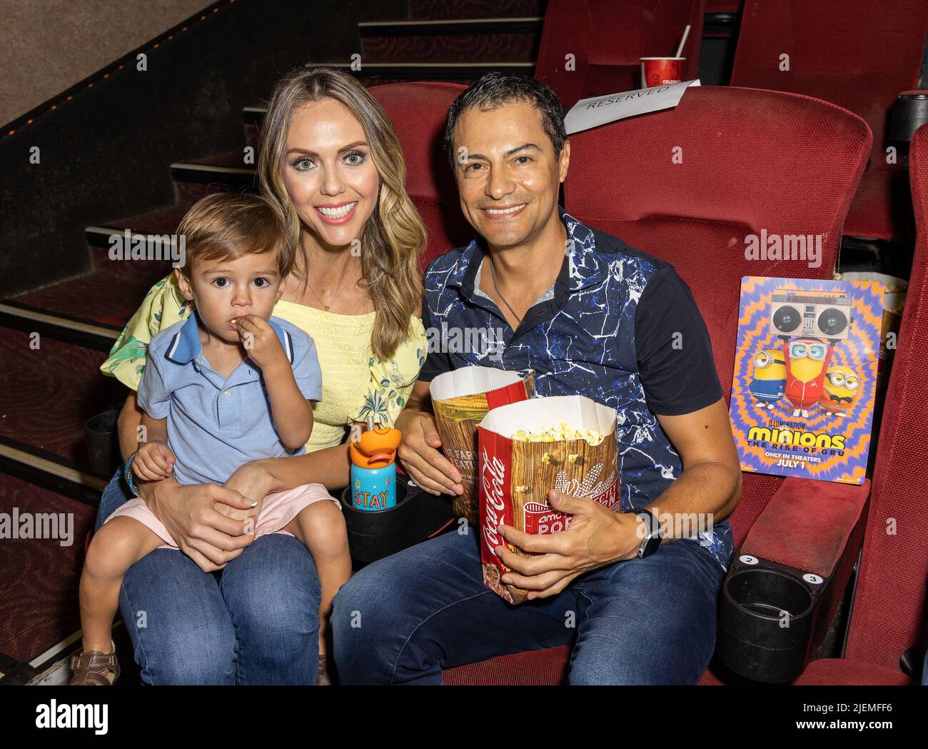 MIAMI, FL-JUNE 25: Jessica Carrillo, Matías and Raul Angeles are seen ...