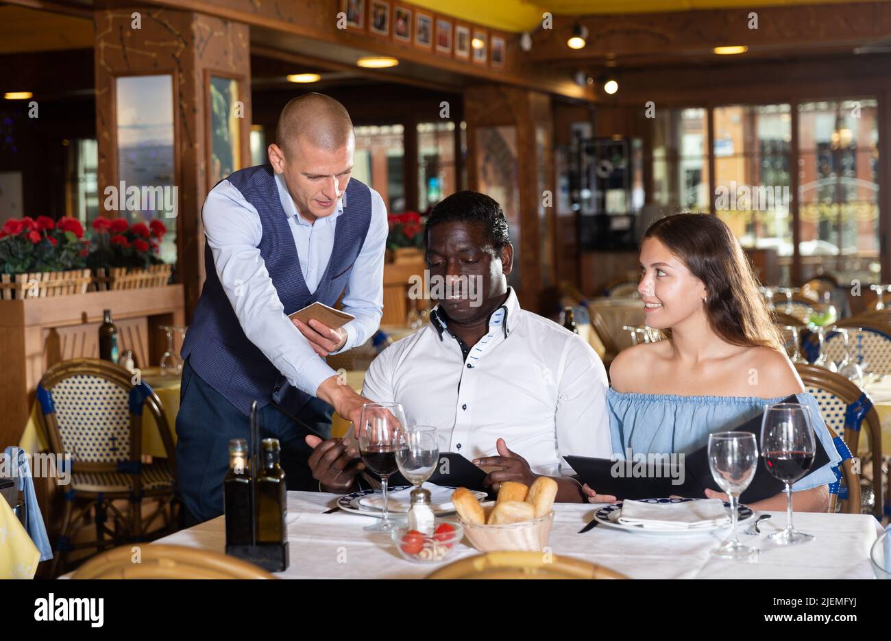 African american fast food waiter hi-res stock photography and images ...