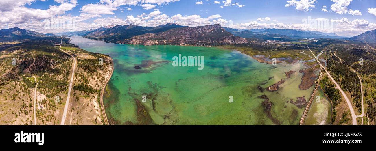 Incredibly beautiful lake in northern British Columbia taken by a drone ...