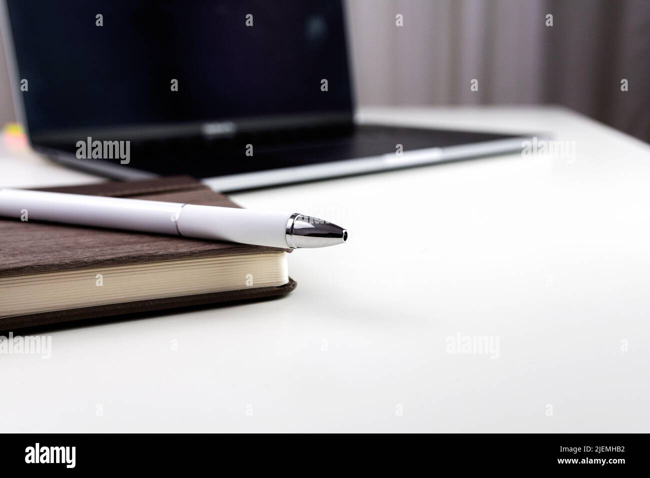 Pen notebook laptop pencil hi-res stock photography and images - Alamy