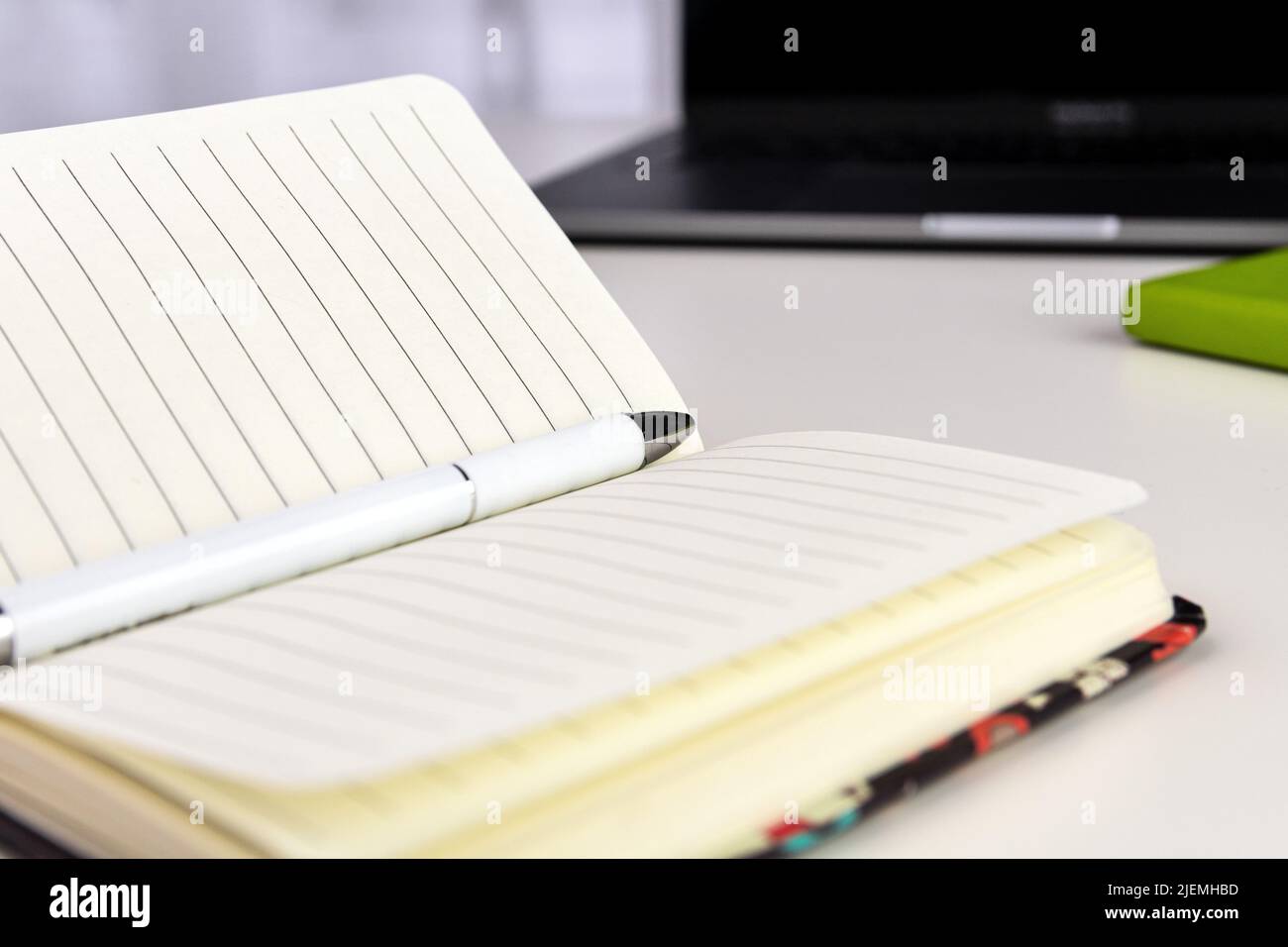 Open laptop desk hi-res stock photography and images - Alamy