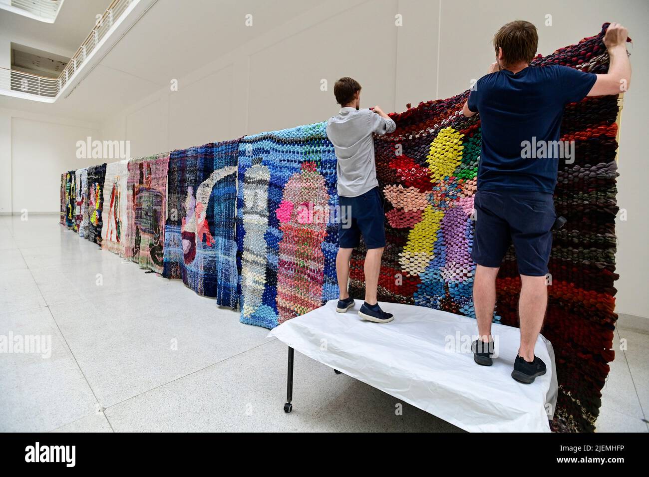 Prague, Czech Republic. 27th June, 2022. The tapestry, a wall carpet ...
