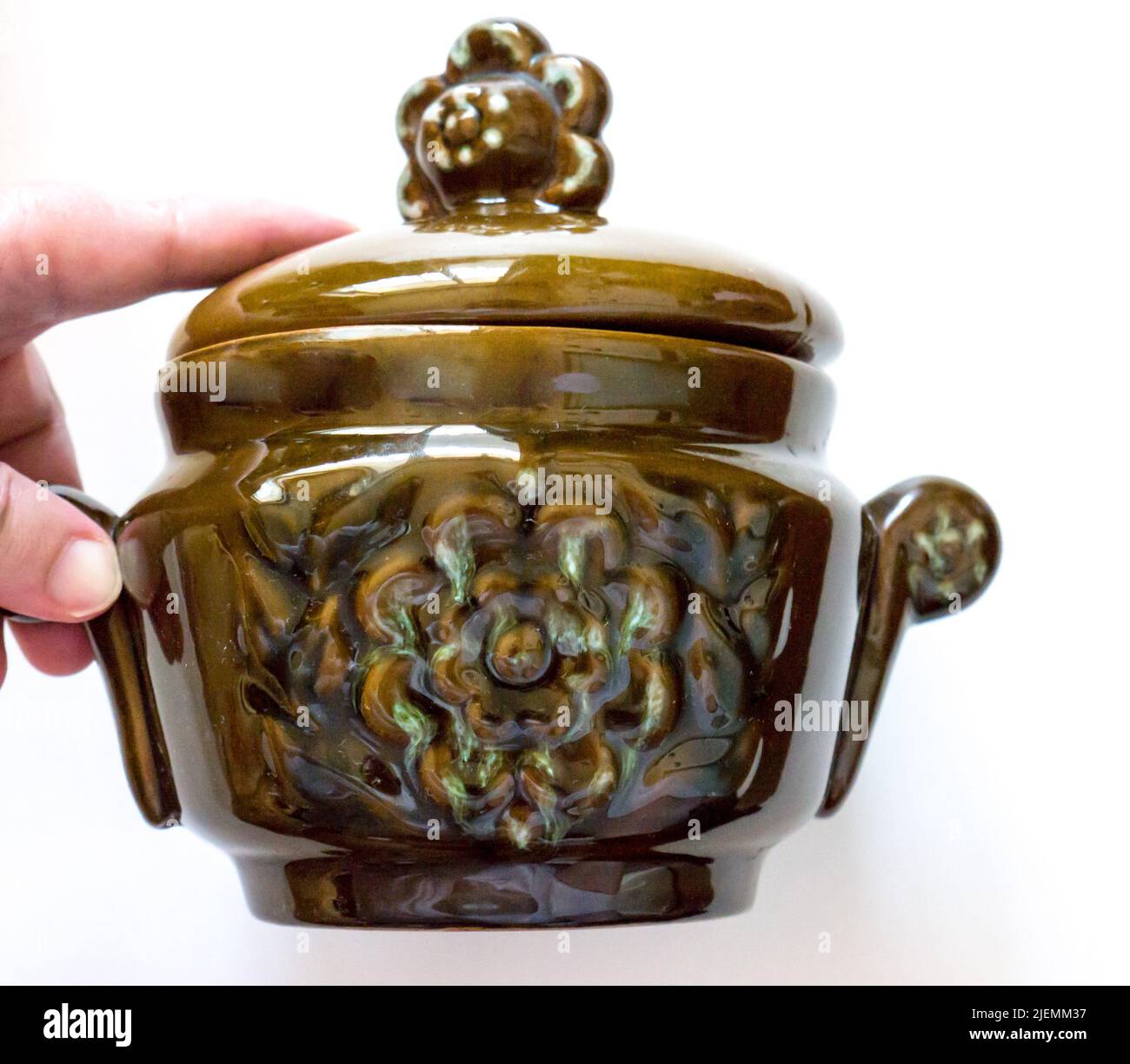 Porcelain sugar-bowl, made in Soviet times. Soviet Union was a ...