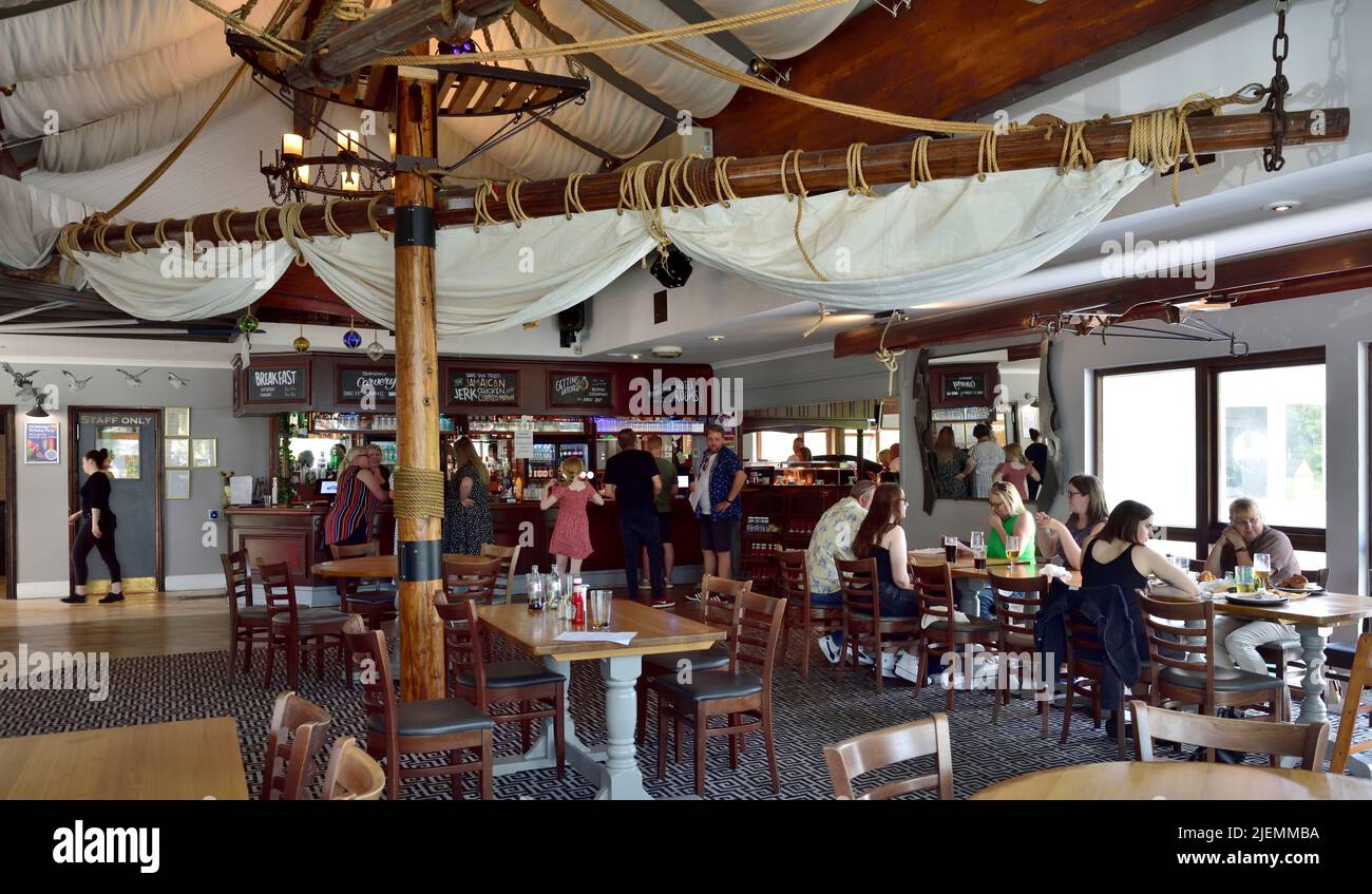 Inside one of the bars at The Riverside Inn and restaurant with bed-and ...