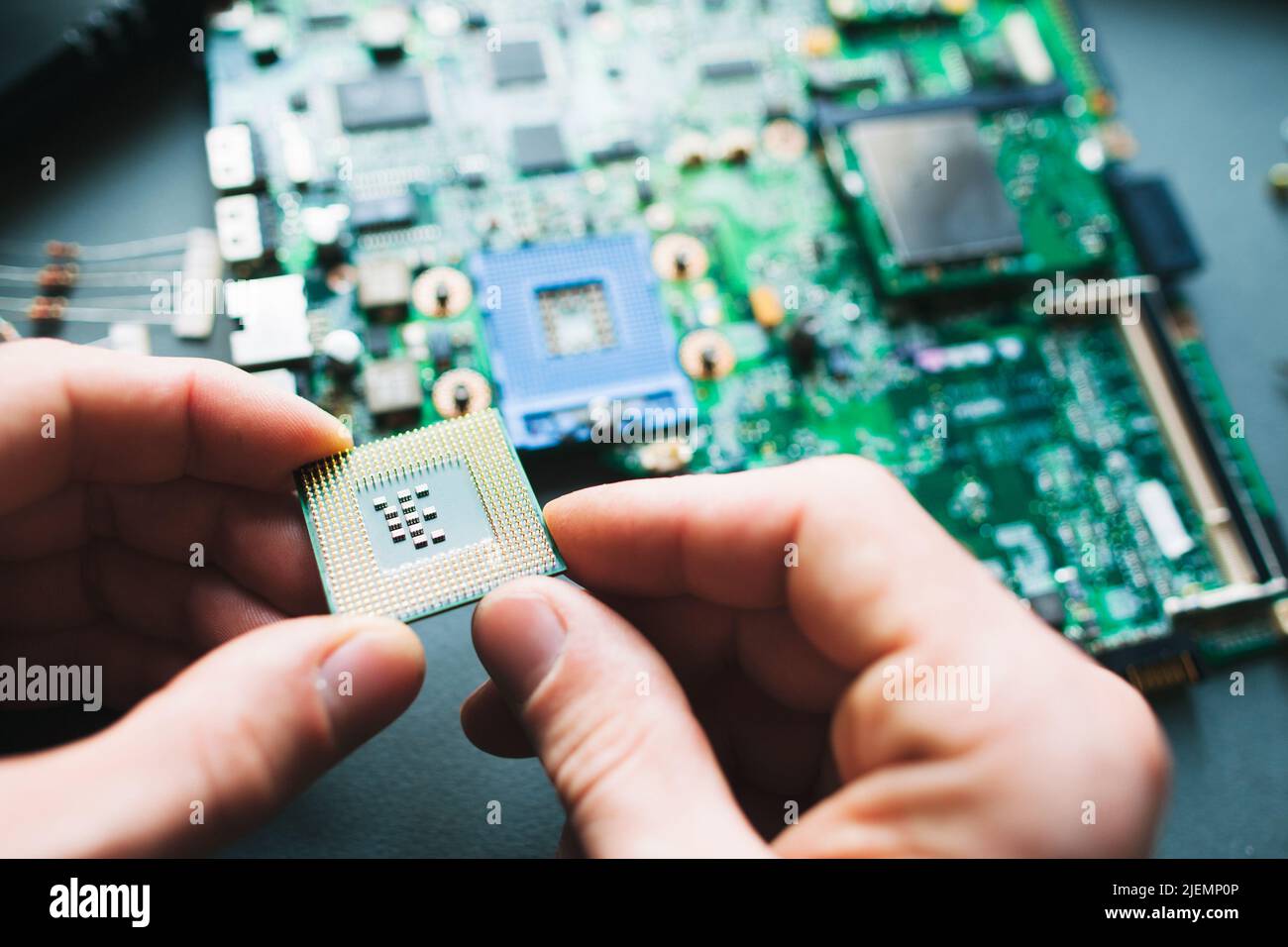 Installing processor hi-res stock photography and images - Alamy