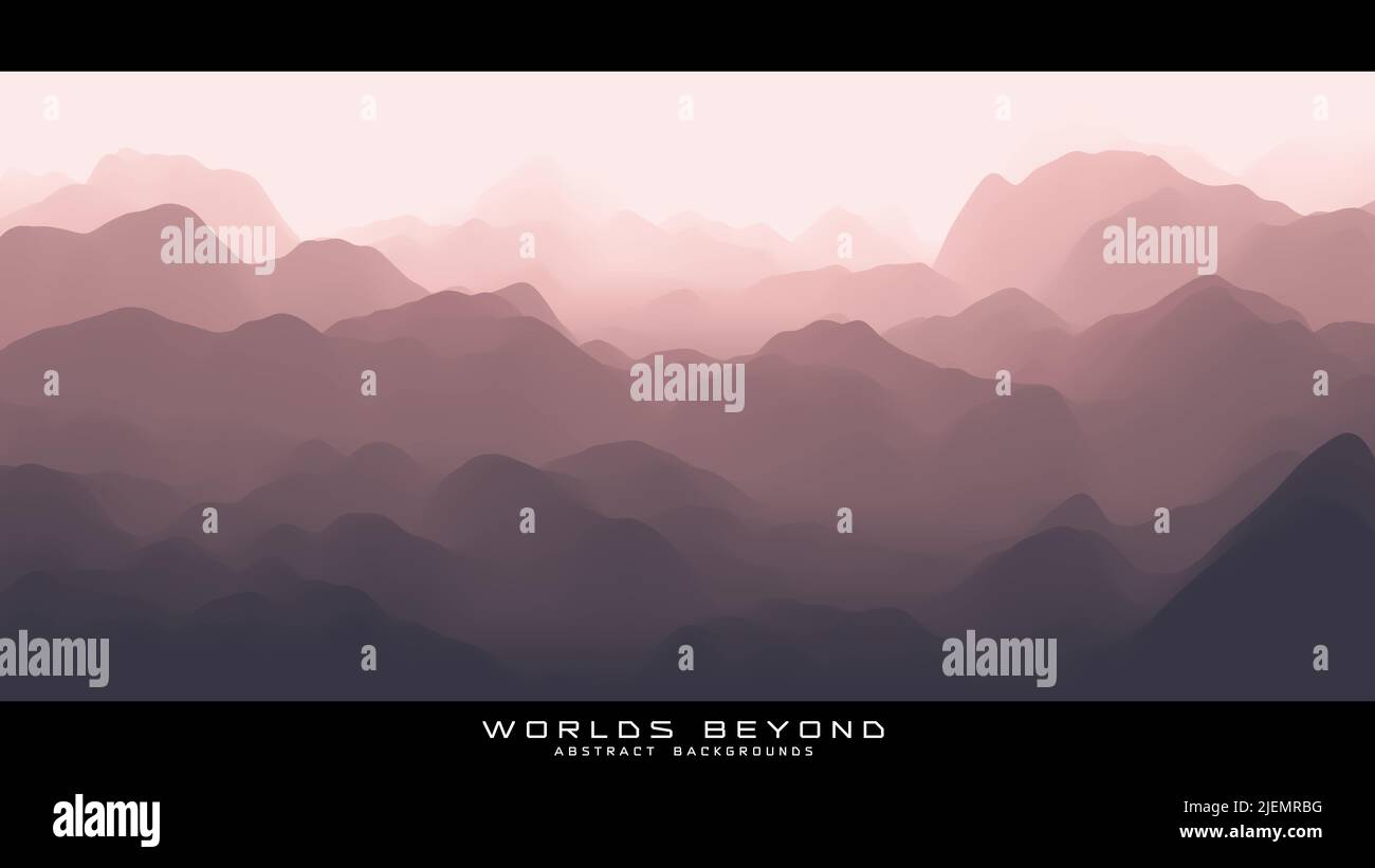 View over eroded mountain Stock Vector Images - Alamy