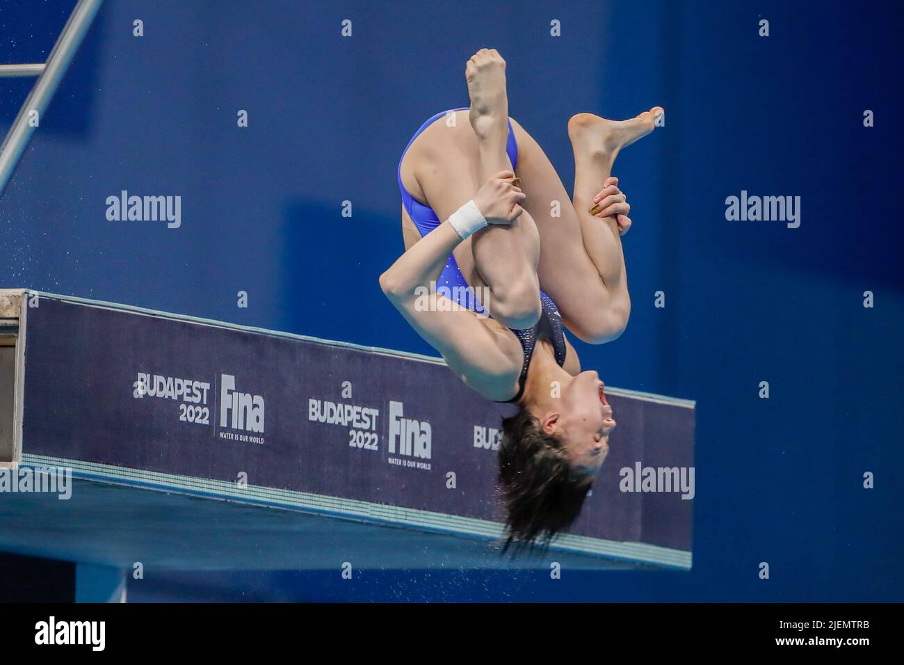 BUDAPEST, HUNGARY - JUNE 27: Yuxi Chen of China competing at the Women ...