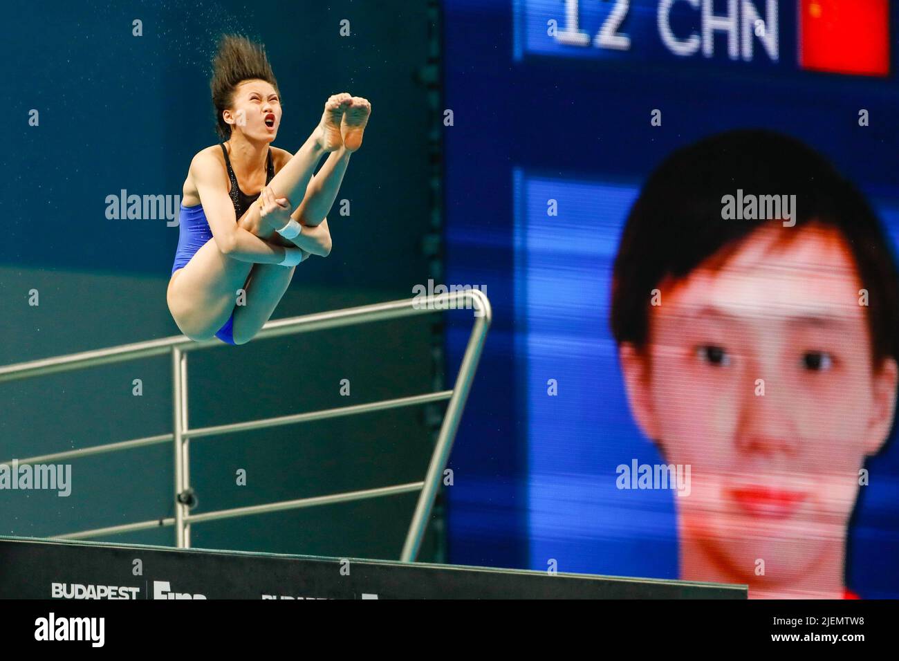BUDAPEST, HUNGARY - JUNE 27: Yuxi Chen of China competing at the Women ...