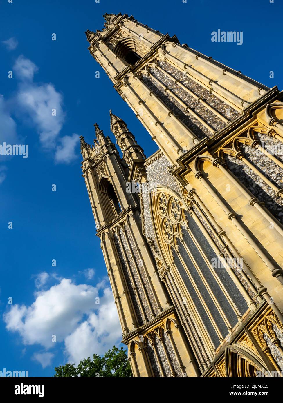 BOOTON, NORFOLK, UK - JUNE 14, 2018: Exterior view of the front facade ...