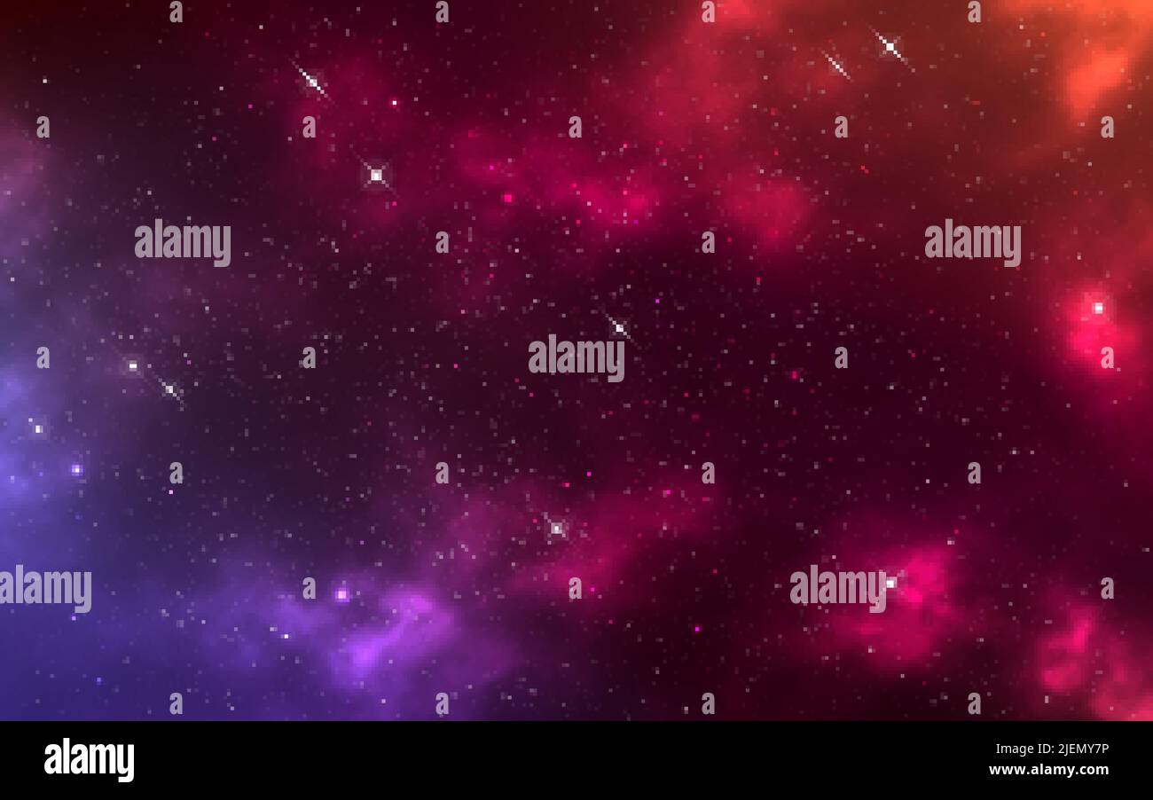 Cosmic starry night aurora Stock Vector Images - Alamy