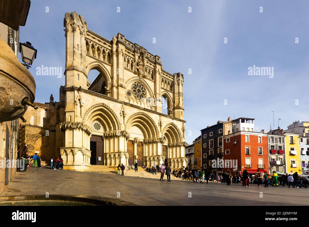 Cityscape with a view of the Cathedral in Cuenca Stock Photo - Alamy