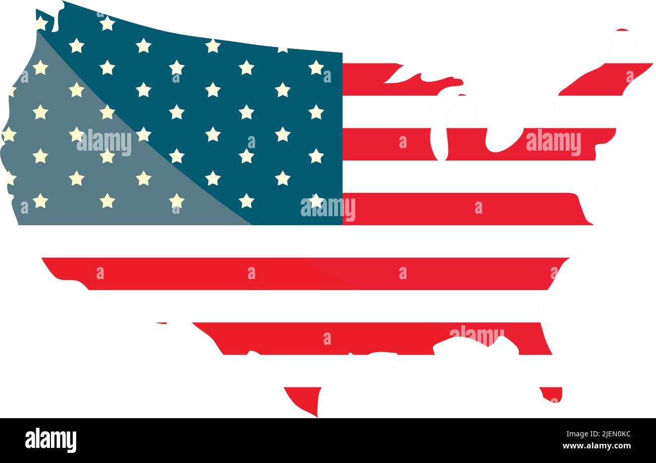 american map and flag Stock Vector Image & Art - Alamy
