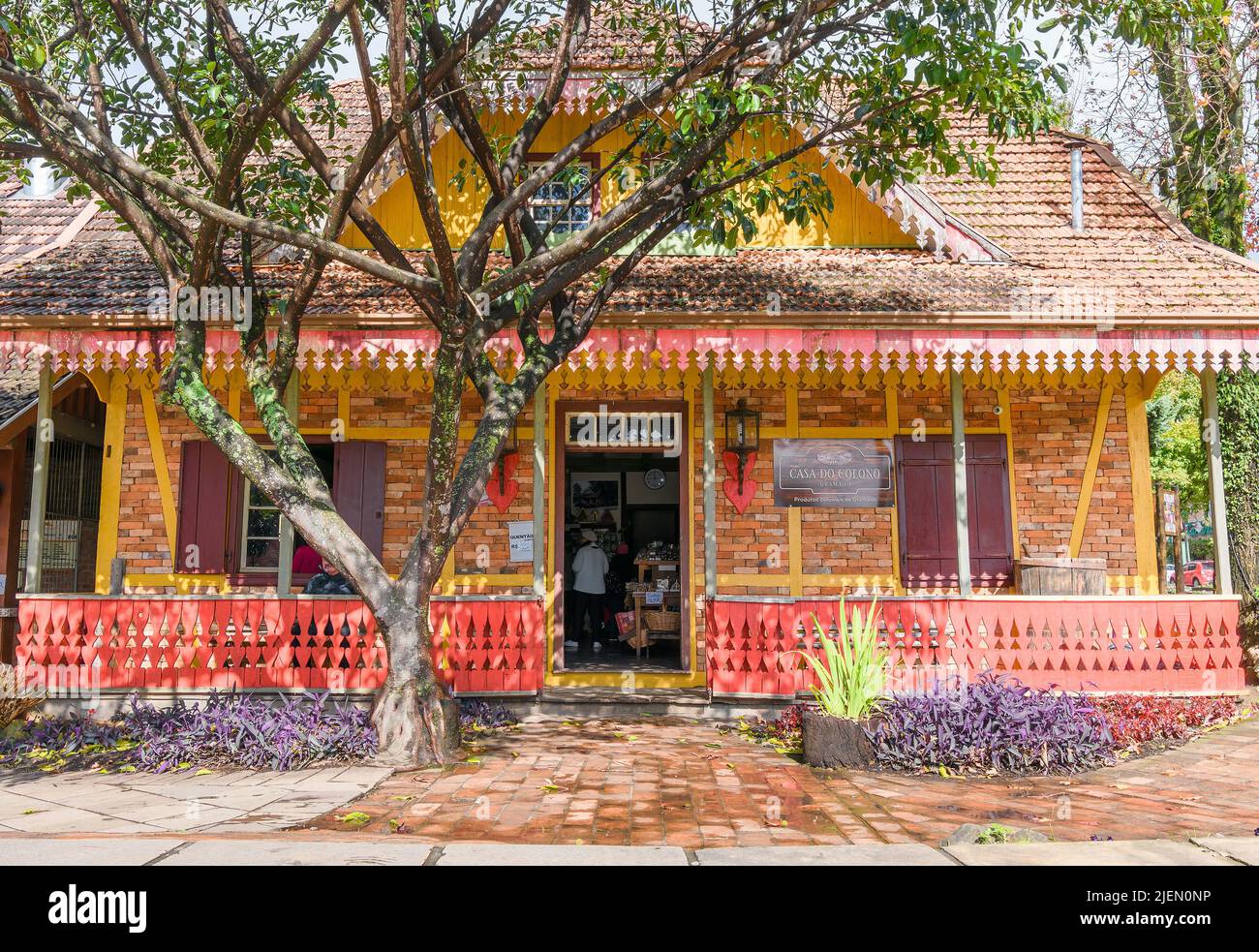 Gramado, RS, Brazil - May 17, 2022: Casa do Colono, Gramado's colonial ...