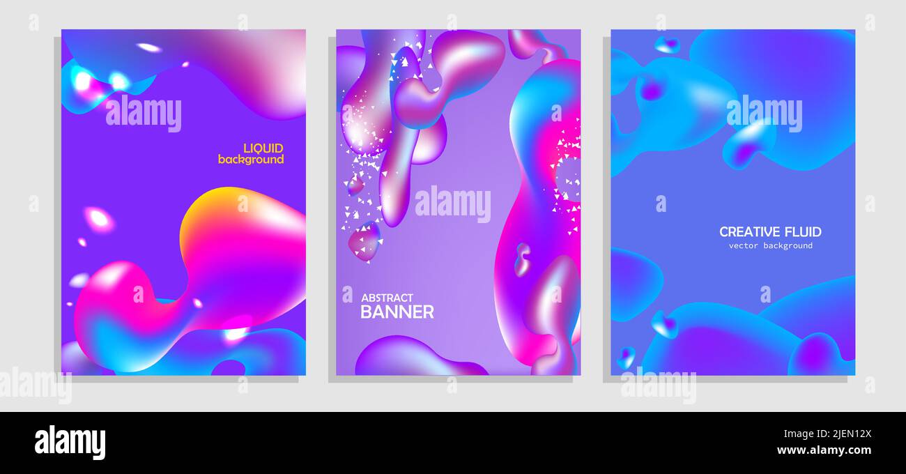 Purple abstract posters set Stock Vector Image & Art - Alamy