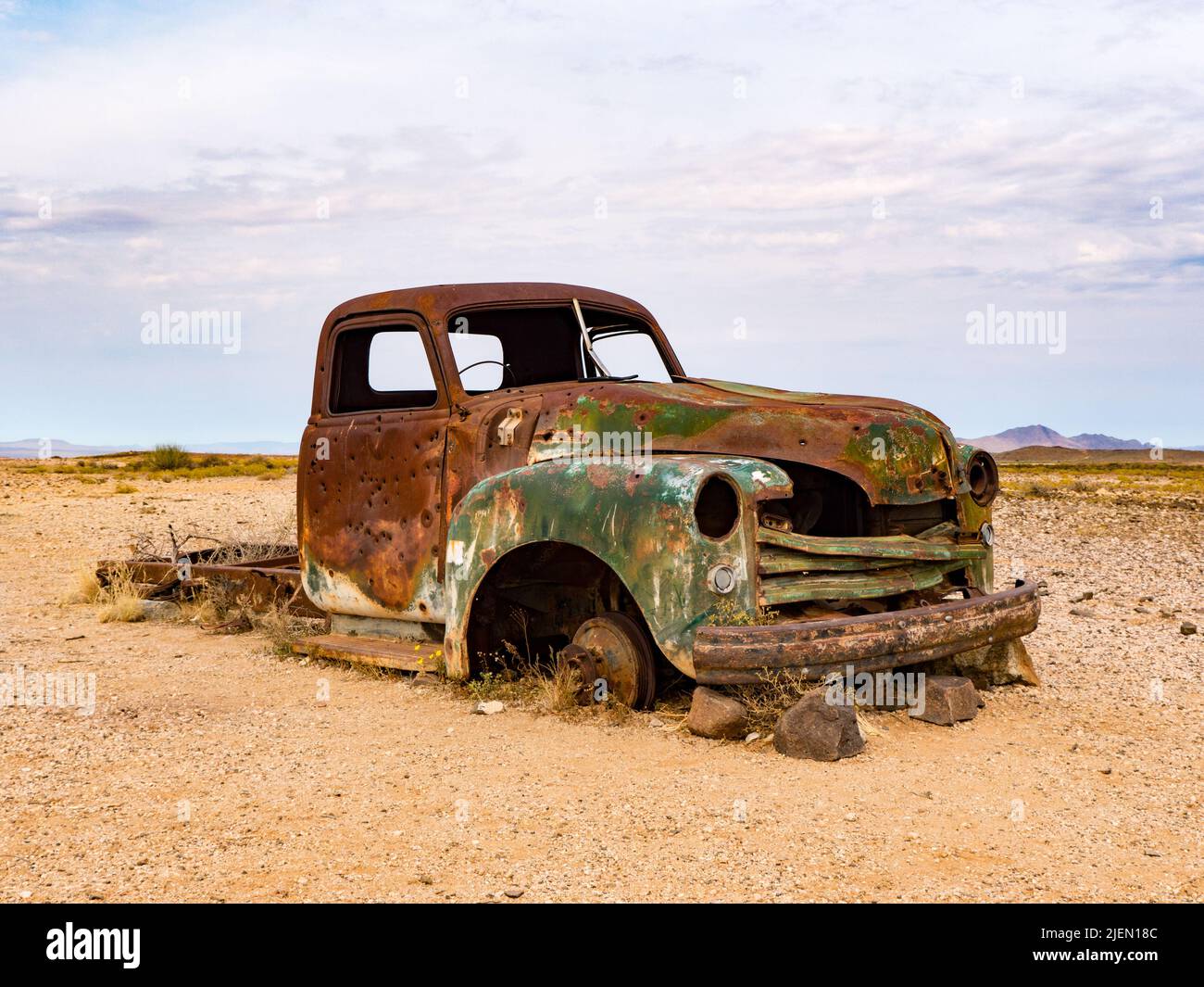 An old car wreck in a desert in Namibia Stock Photo - Alamy