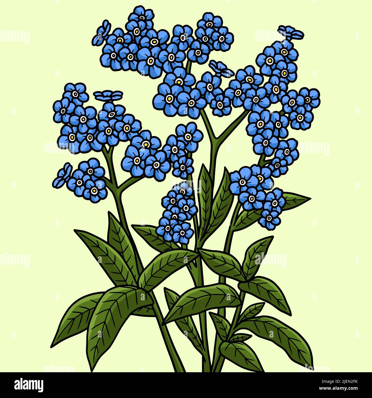 Forget me nots and hand Stock Vector Images - Alamy