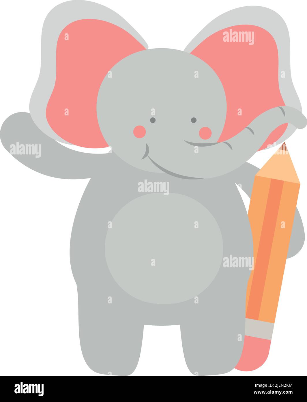 school elephant with pencil Stock Vector Image & Art - Alamy