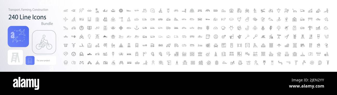 Transportation and construction icons Stock Vector Image & Art - Alamy