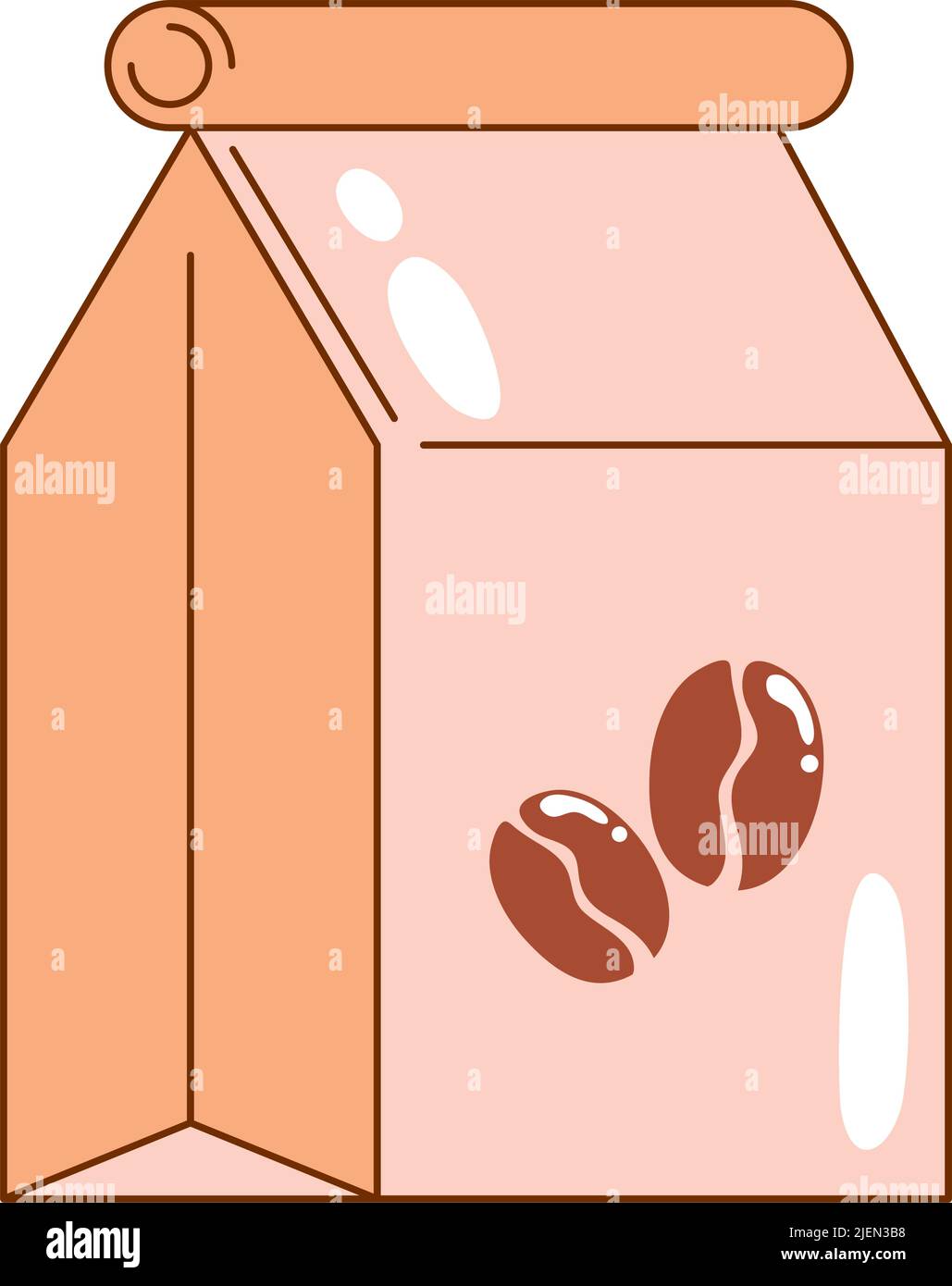 Coffee bean packet Stock Vector Images - Alamy