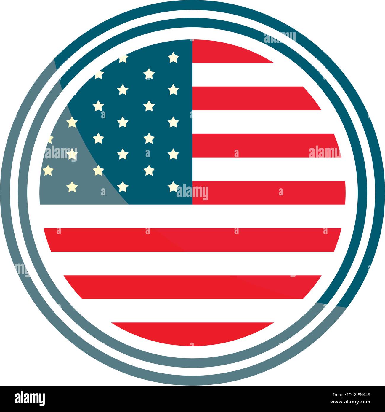 USA flag button Stock Vector Image & Art - Alamy