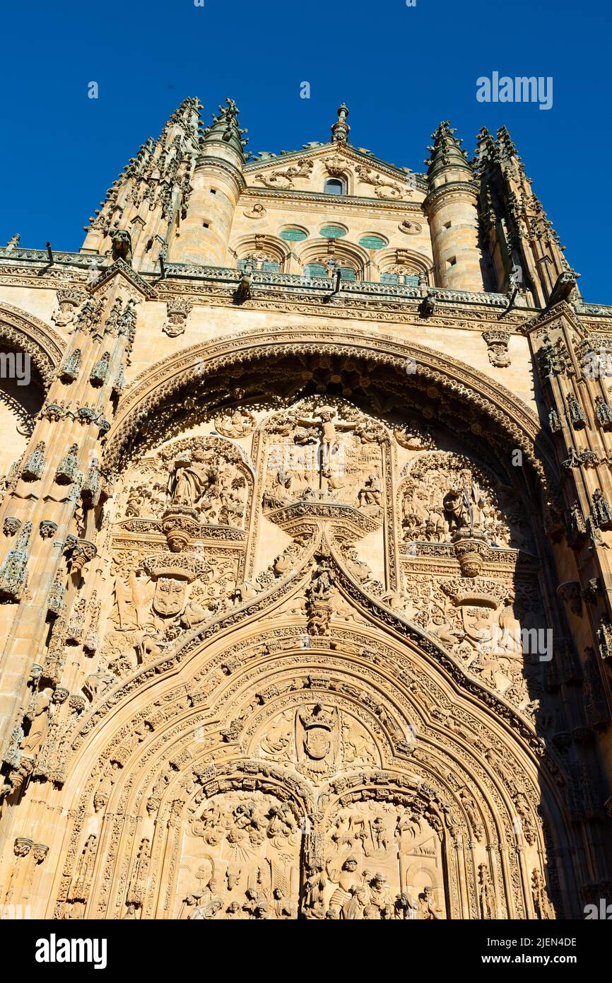 Details on the facade of the Cathedral in Salamanca Stock Photo - Alamy