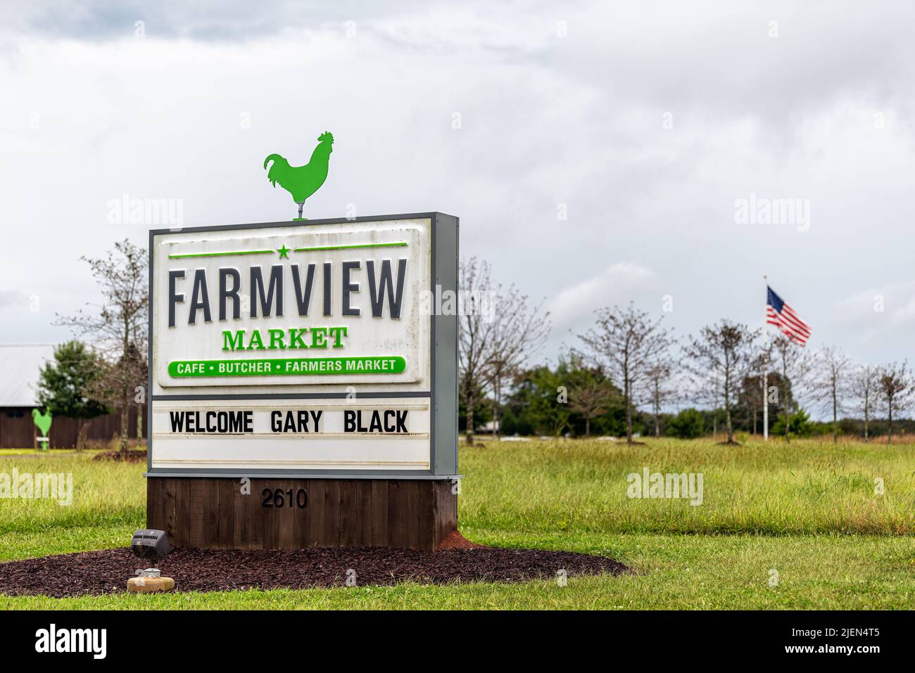 Madison, USA - October 5, 2021: Madison, Georgia local Farmview market ...