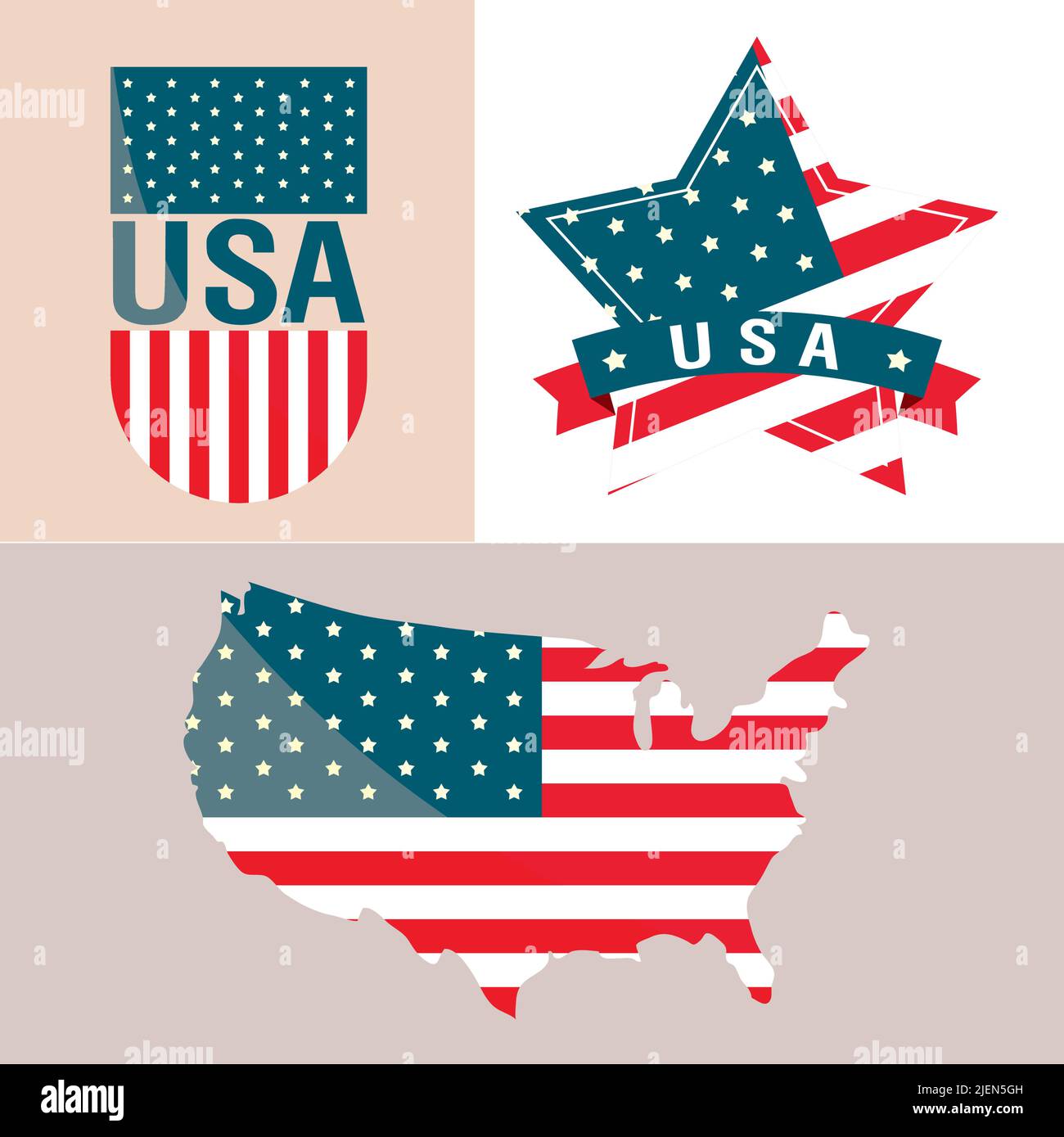 icon collection USA Stock Vector Image & Art - Alamy