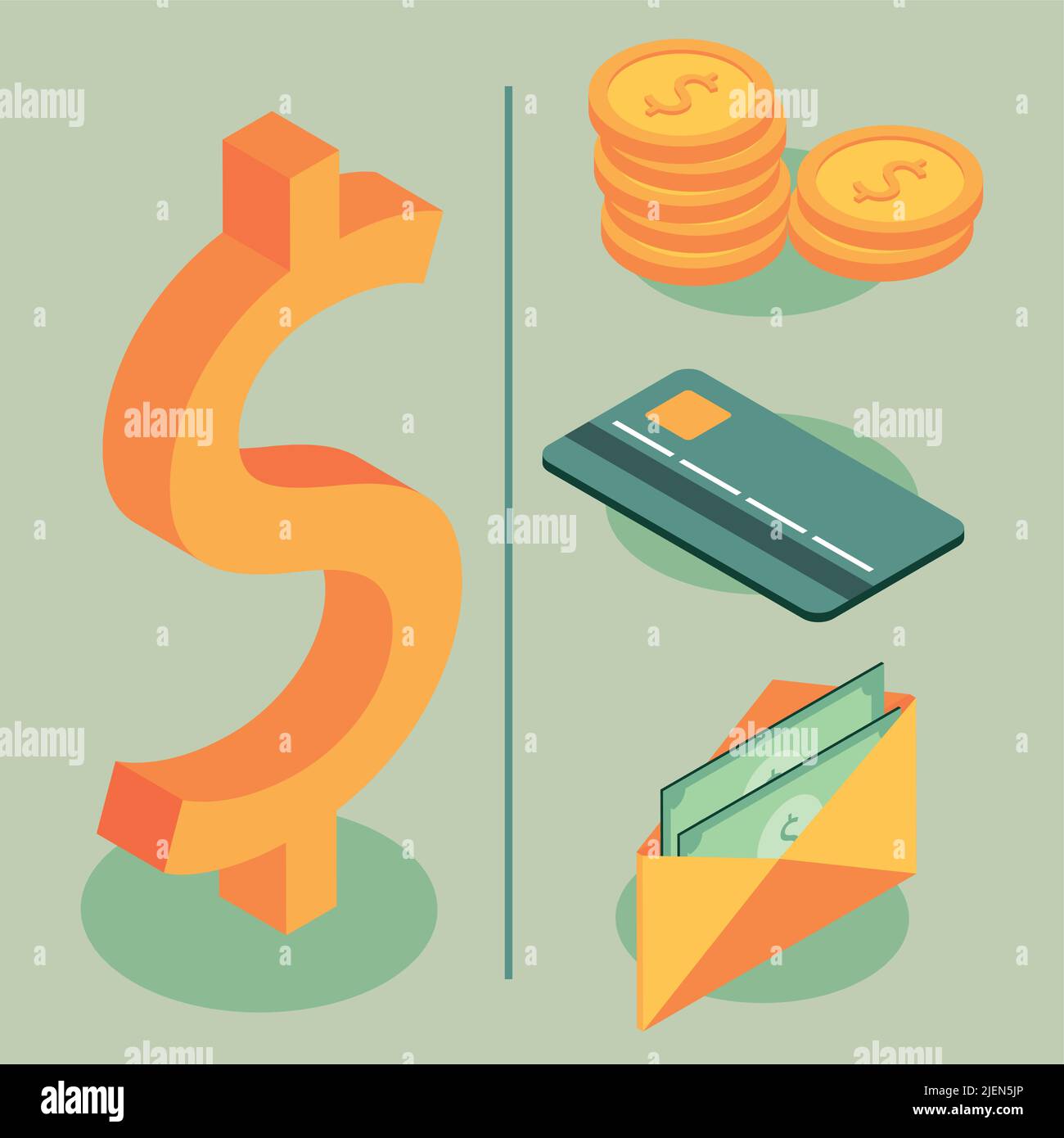 icons collection money Stock Vector Image & Art - Alamy