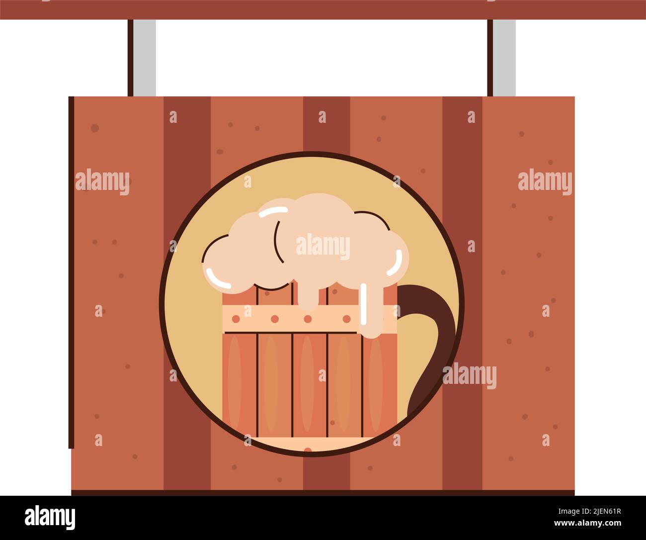 wooden beer pub sign Stock Vector Image & Art - Alamy