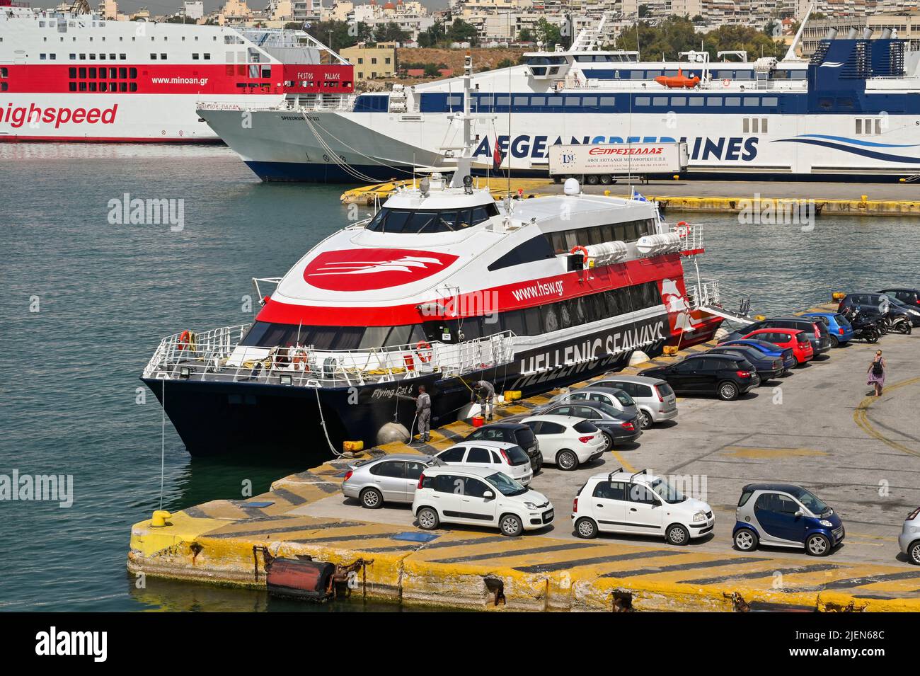 Piraeus, Athens, Greece - June 2022: Fast ferry Flying Cat 6 of ...
