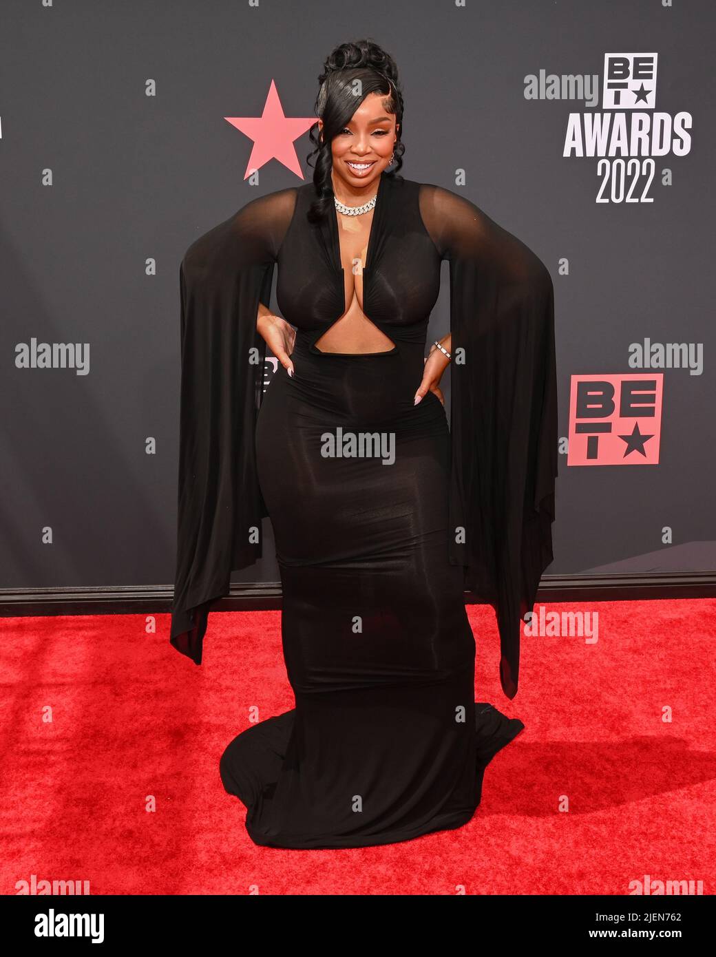 25 June 2022 - Los Angeles, California - LightSkinKeisha. BET Awards ...
