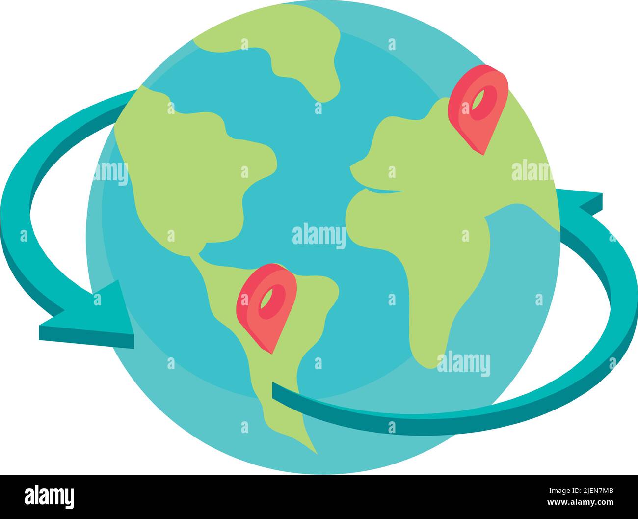 Earth location icon isometric Stock Vector Images - Alamy