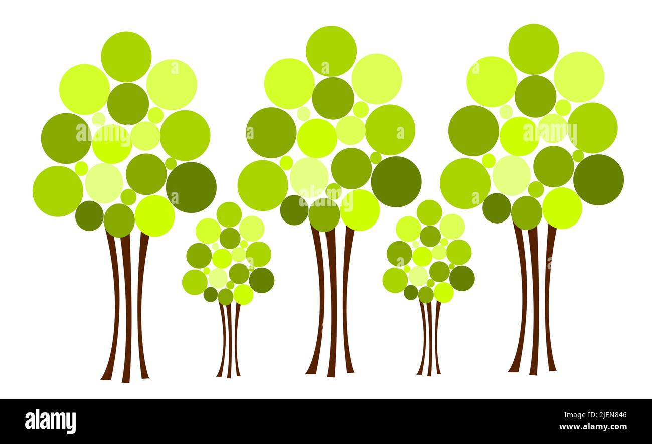 Abstract vector trees over white Stock Vector Image & Art - Alamy