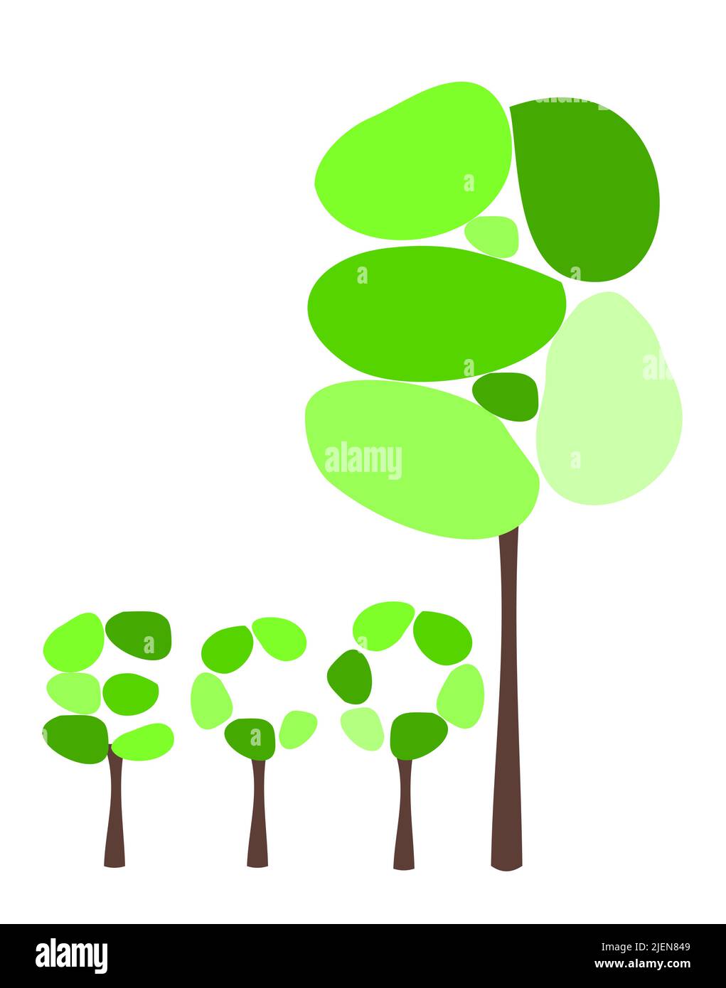 Symbolic tree and eco caption made of trees Stock Vector Image & Art ...