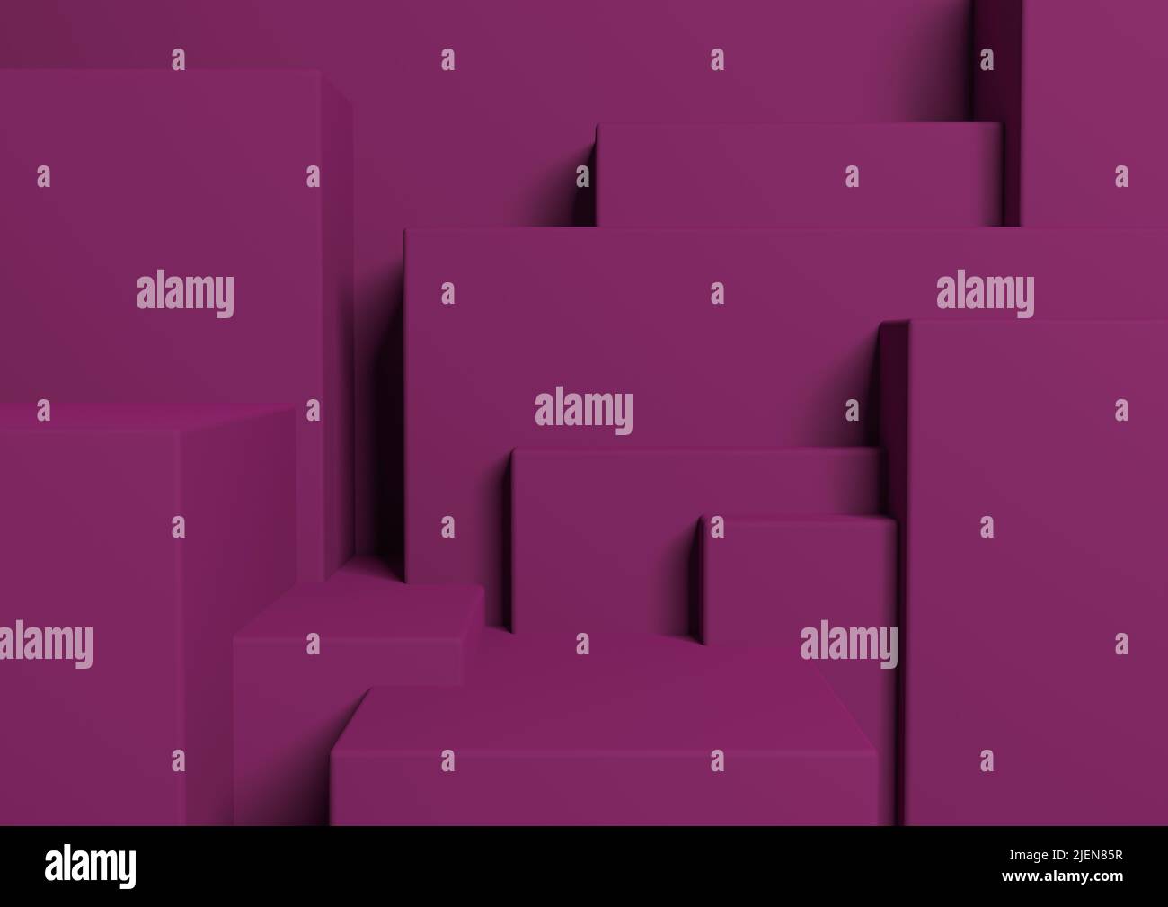 Dark magenta, purple 3D rendering product display podium or stand ...