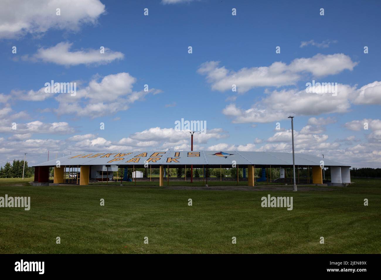 Pow wow grounds in Maskwacis Alta, are seen on Monday, June 27, 2022 ...
