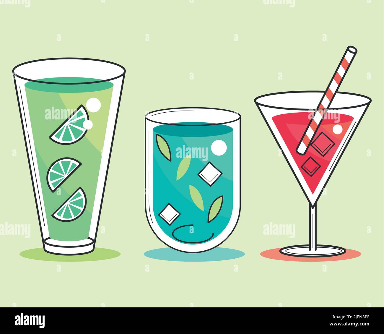 cocktails drink icons Stock Vector Image & Art - Alamy