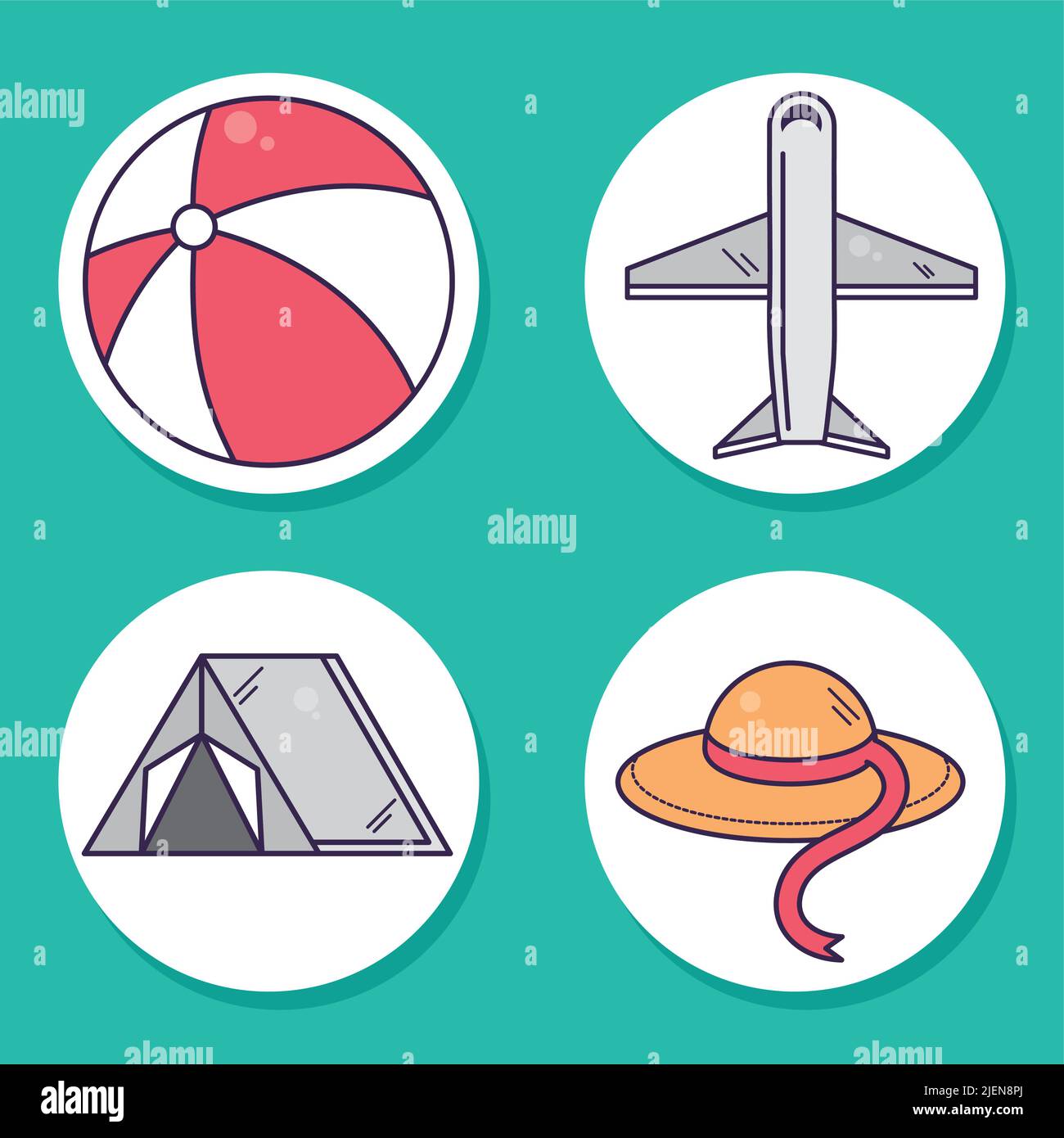 trip and travel icon collection Stock Vector Image & Art - Alamy