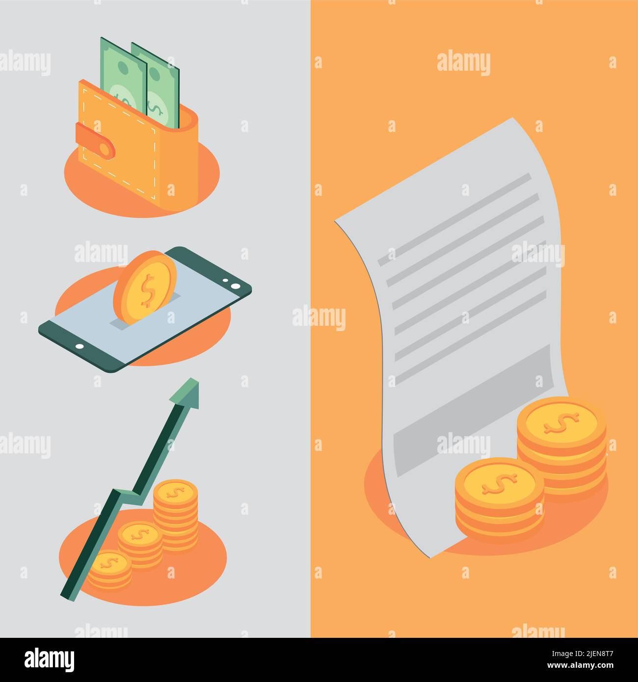 set of money isometric Stock Vector Image & Art - Alamy