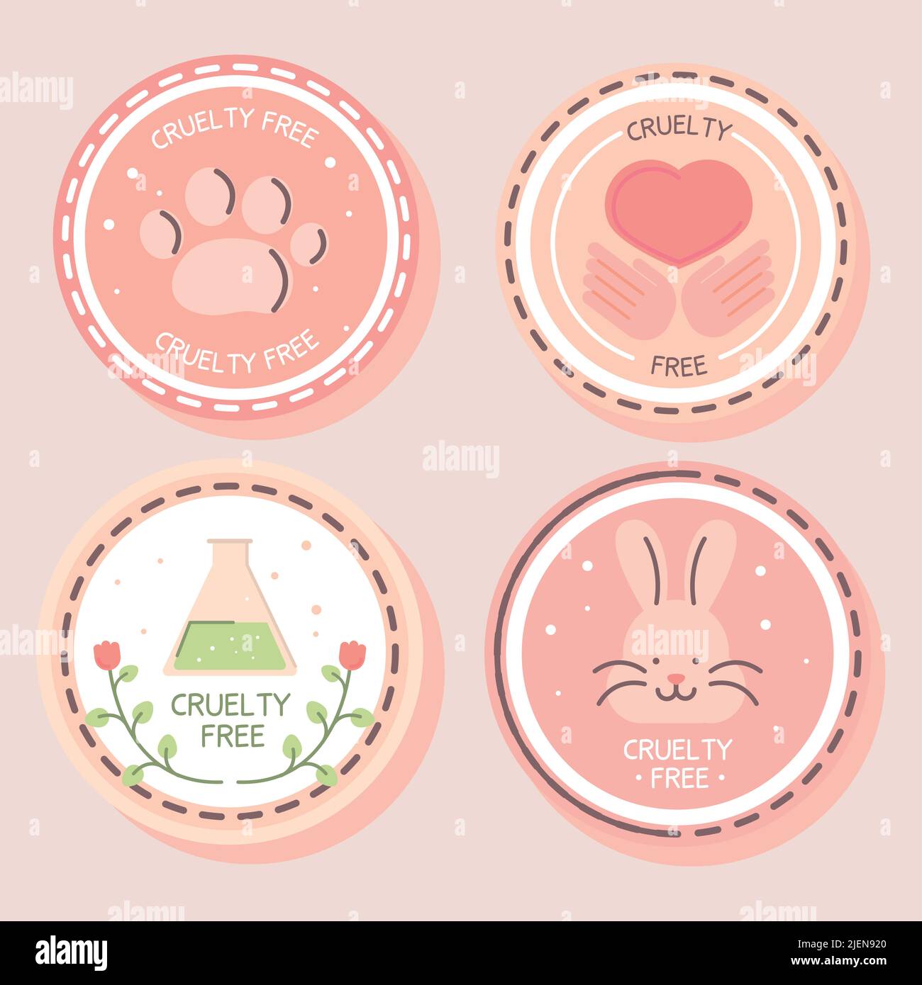 cruelty free stickers Stock Vector Image & Art - Alamy