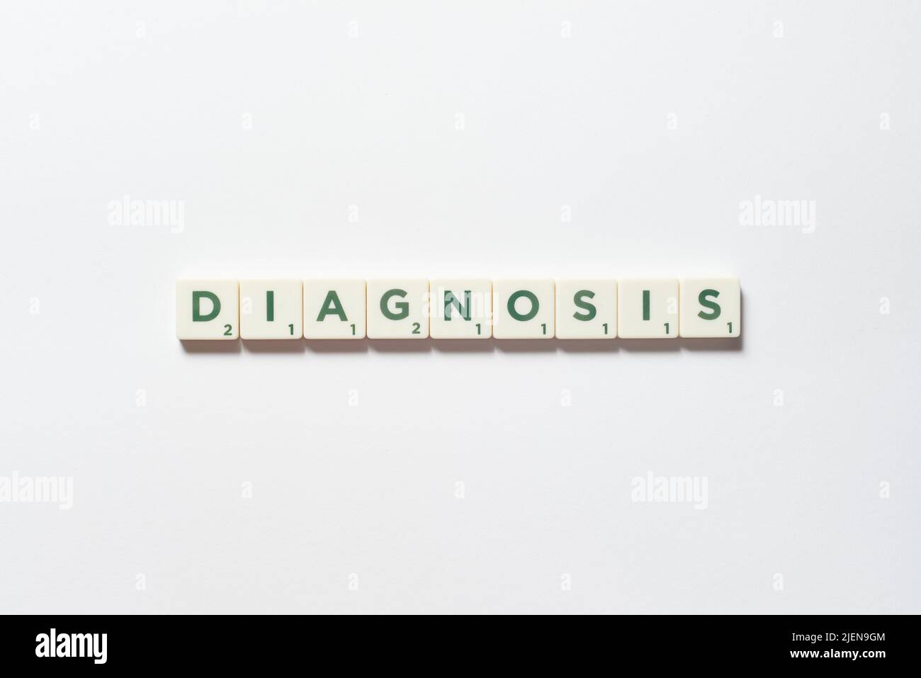 Diagnosis formed of scrabble blocks Stock Photo - Alamy